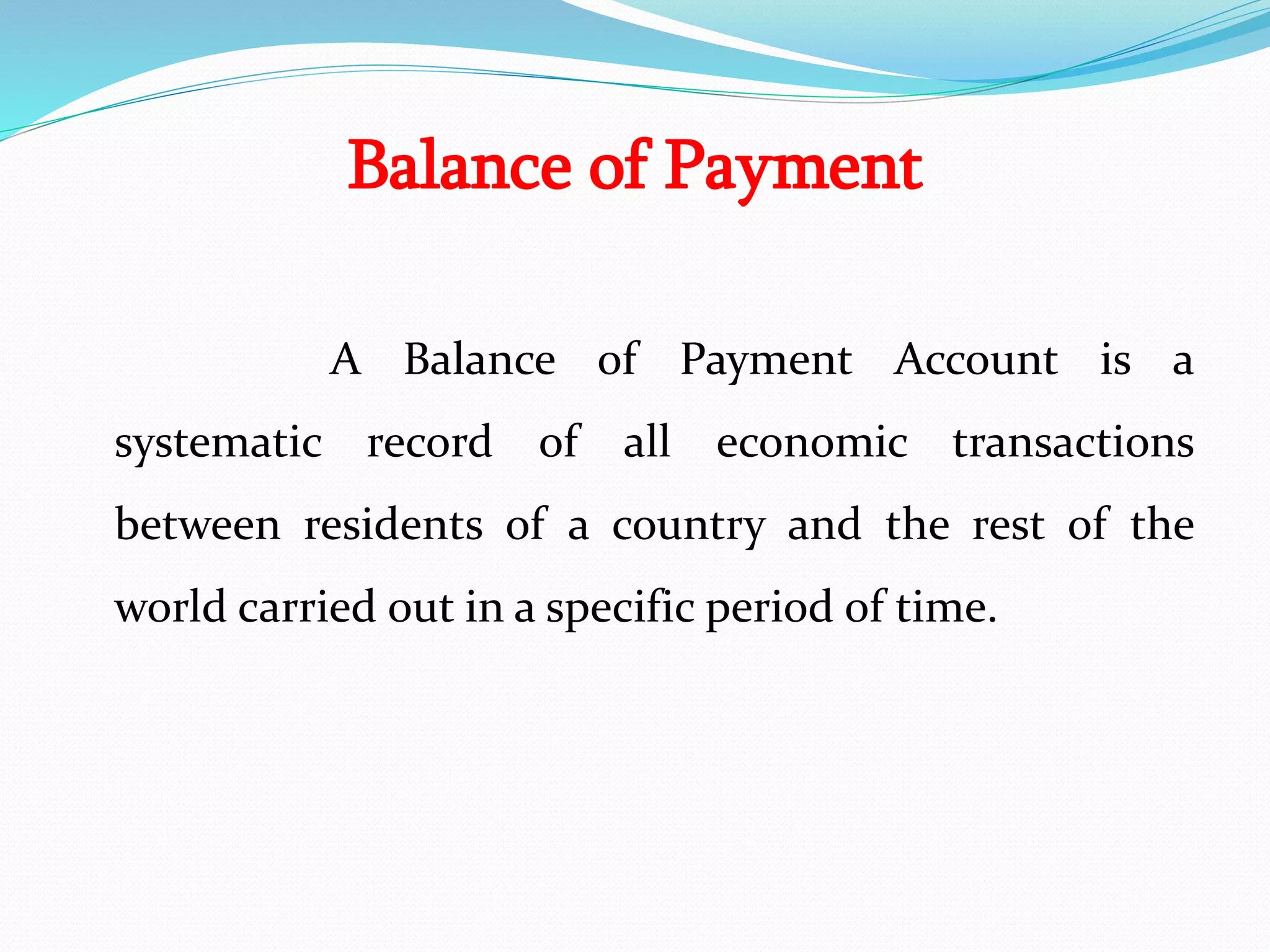 Balance of trade and balance of payment | PPT