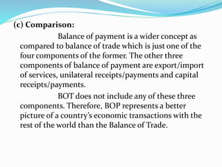 Balance of trade and balance of payment | PPT