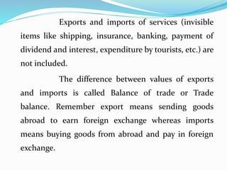 Balance of trade and balance of payment | PPTX