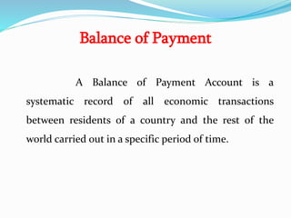 Balance of trade and balance of payment | PPTX