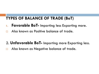 Balance of Trade and Balance Payment by shahnawaz | PDF