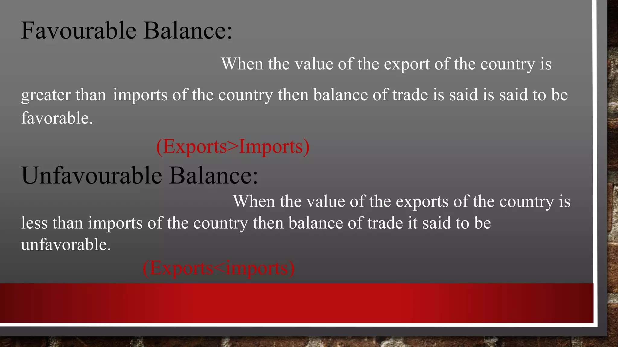 Balance of trade & balance of payment | PPTX