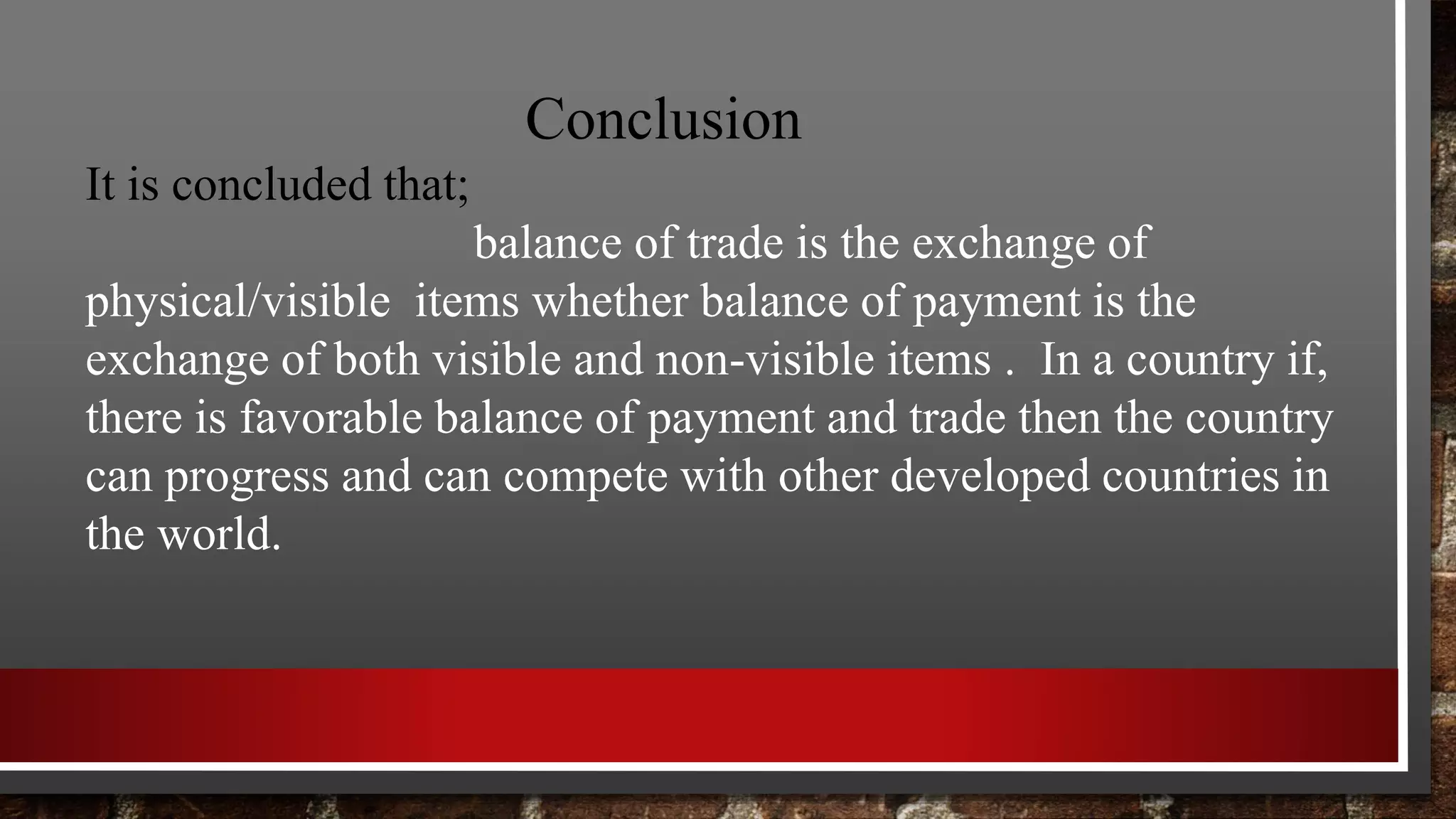Balance of trade & balance of payment | PPTX