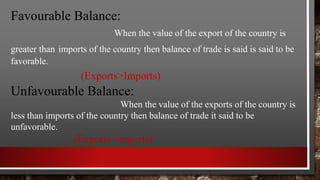 Favorable Balance Of Trade