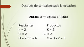 Balanceo quimico | PPTX