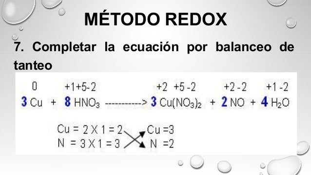 BALANCEO DE ECUACIONES QUÍMICAS POR MÉTODO DE TANTEO, ALGEBRAICO Y OX…