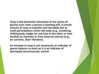 BALANCE PPT- Definition, Types, causes of impaired balance | PPTX