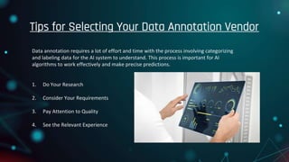 Balance Quality and Efficiency with Data Annotation Outsourcing | PPT