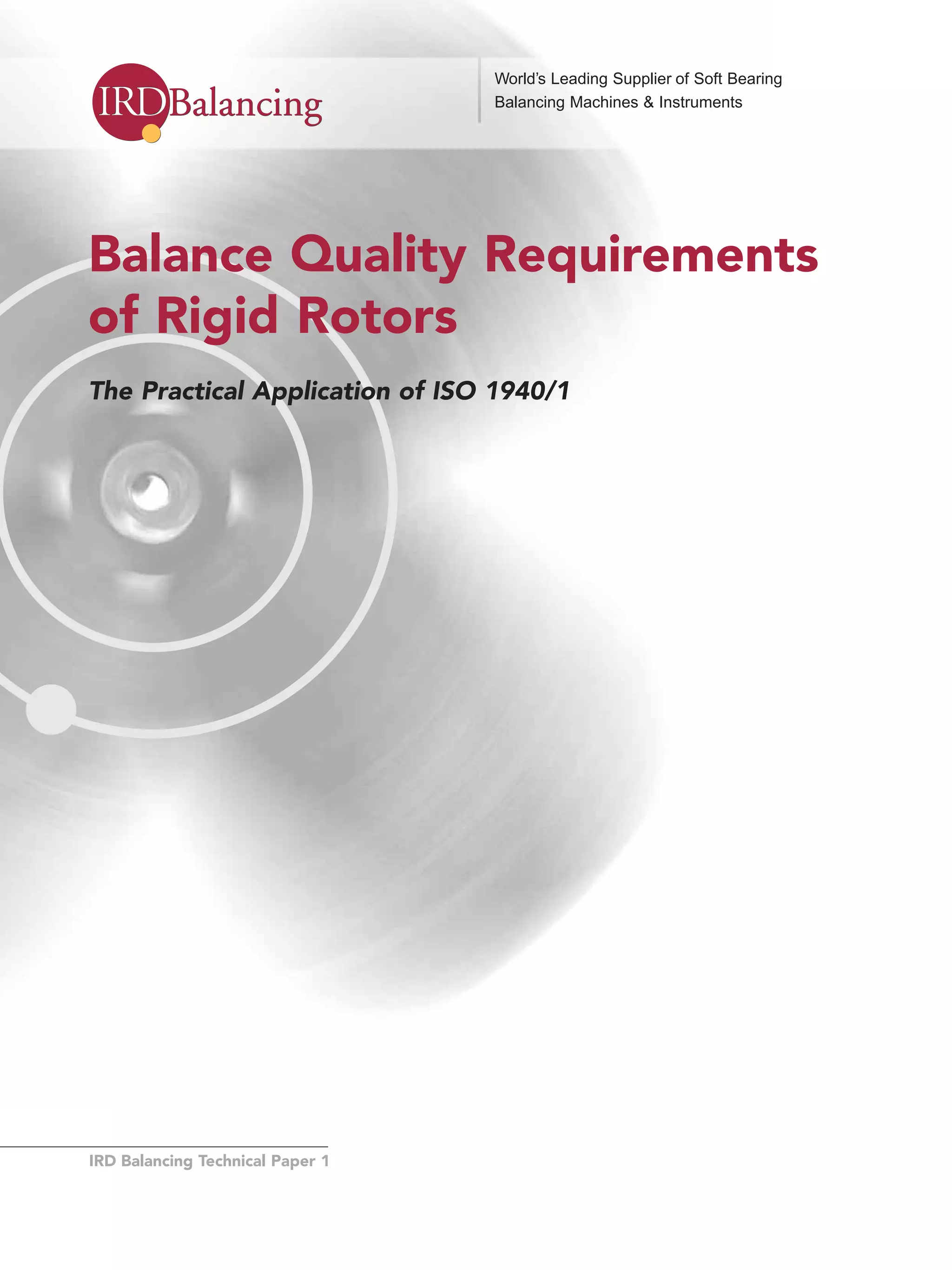 Balance quality requirements_of_rigid_rotors | PDF