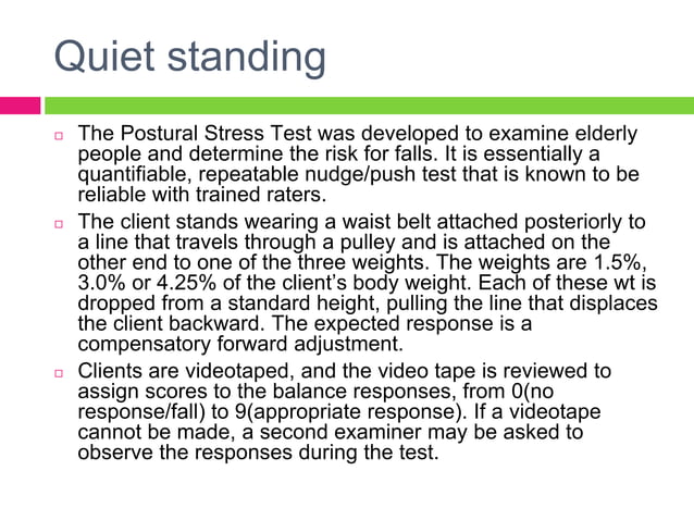 BALANCE ASSESSMENT .pptx | Physical Therapy | Wellness