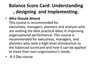 Balance Score Card | PPT