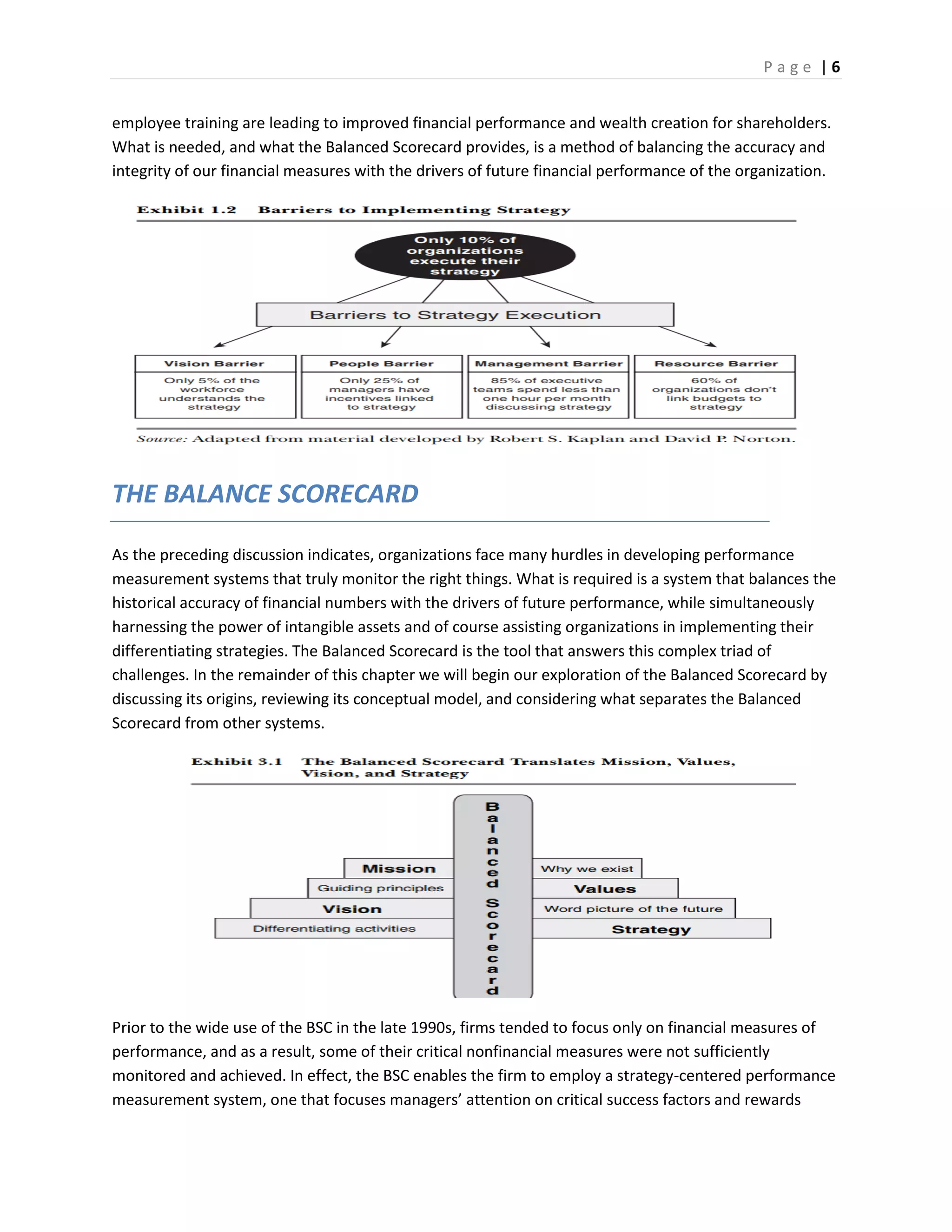 BALANCE SCORECARD | PDF | Business Accounting & Finance | Business