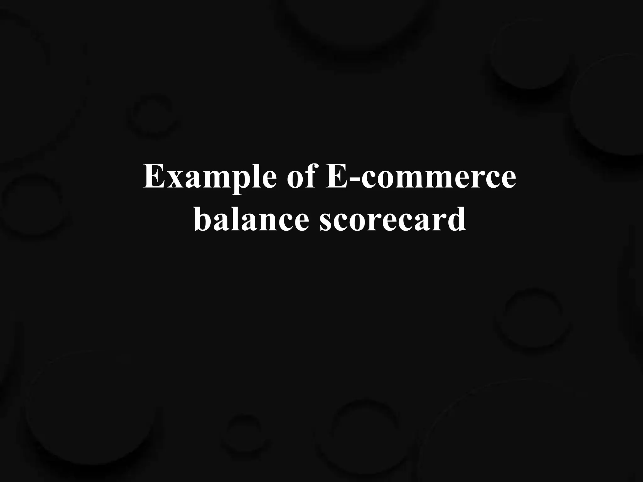 Presentation on Balance Scorecard for Bachelor of Commerce requirement ...