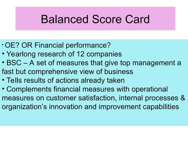 balance score cardBSC- 5 .ppt4444444444444444444 | PPT