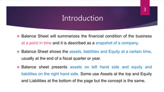 Balance sheet | PPTX