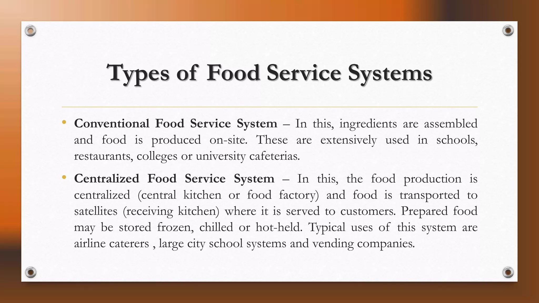 Balance sheet and food service | PPTX