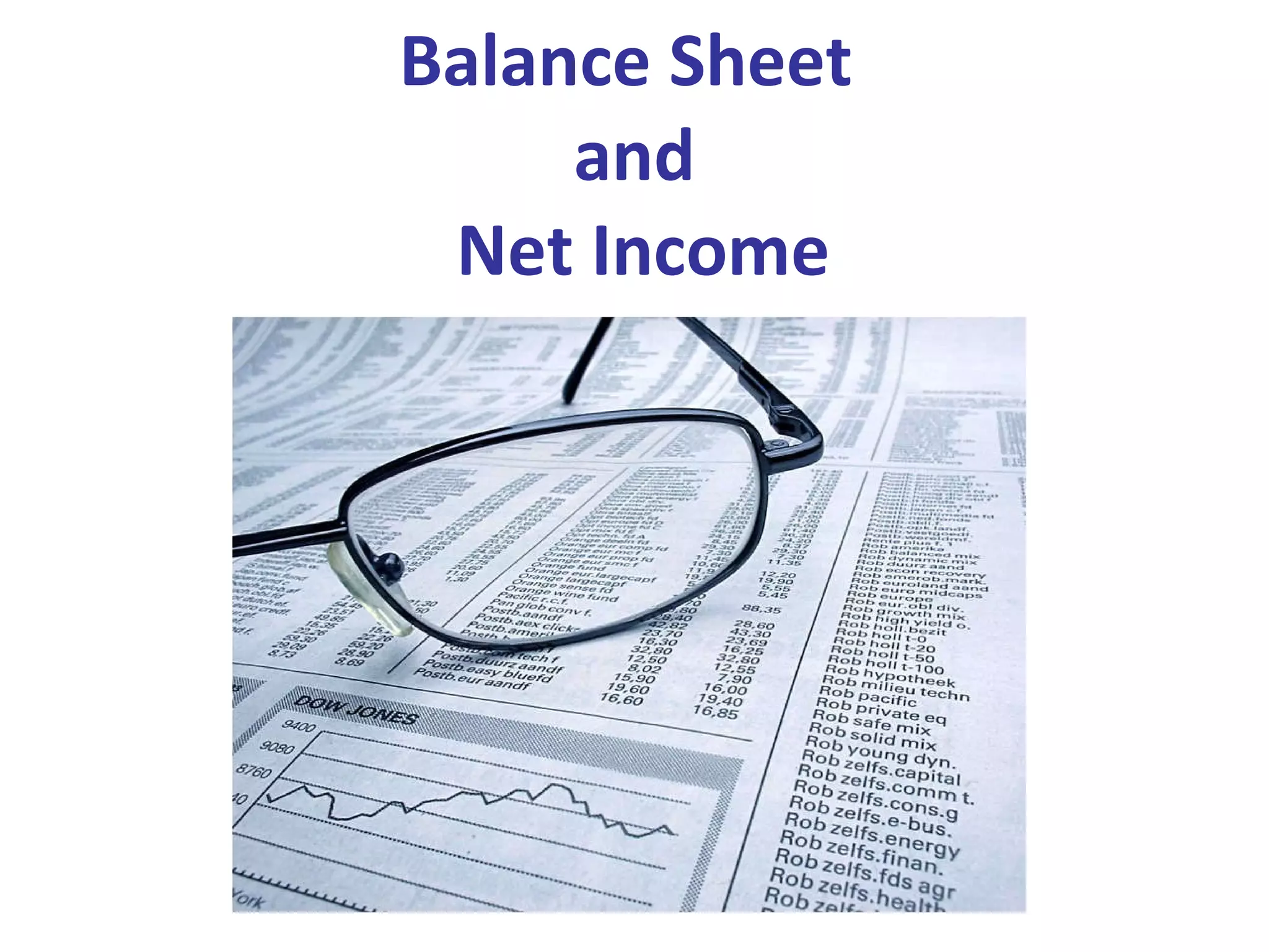 Balance Sheet And Net Income | PPS | Business Accounting & Finance ...