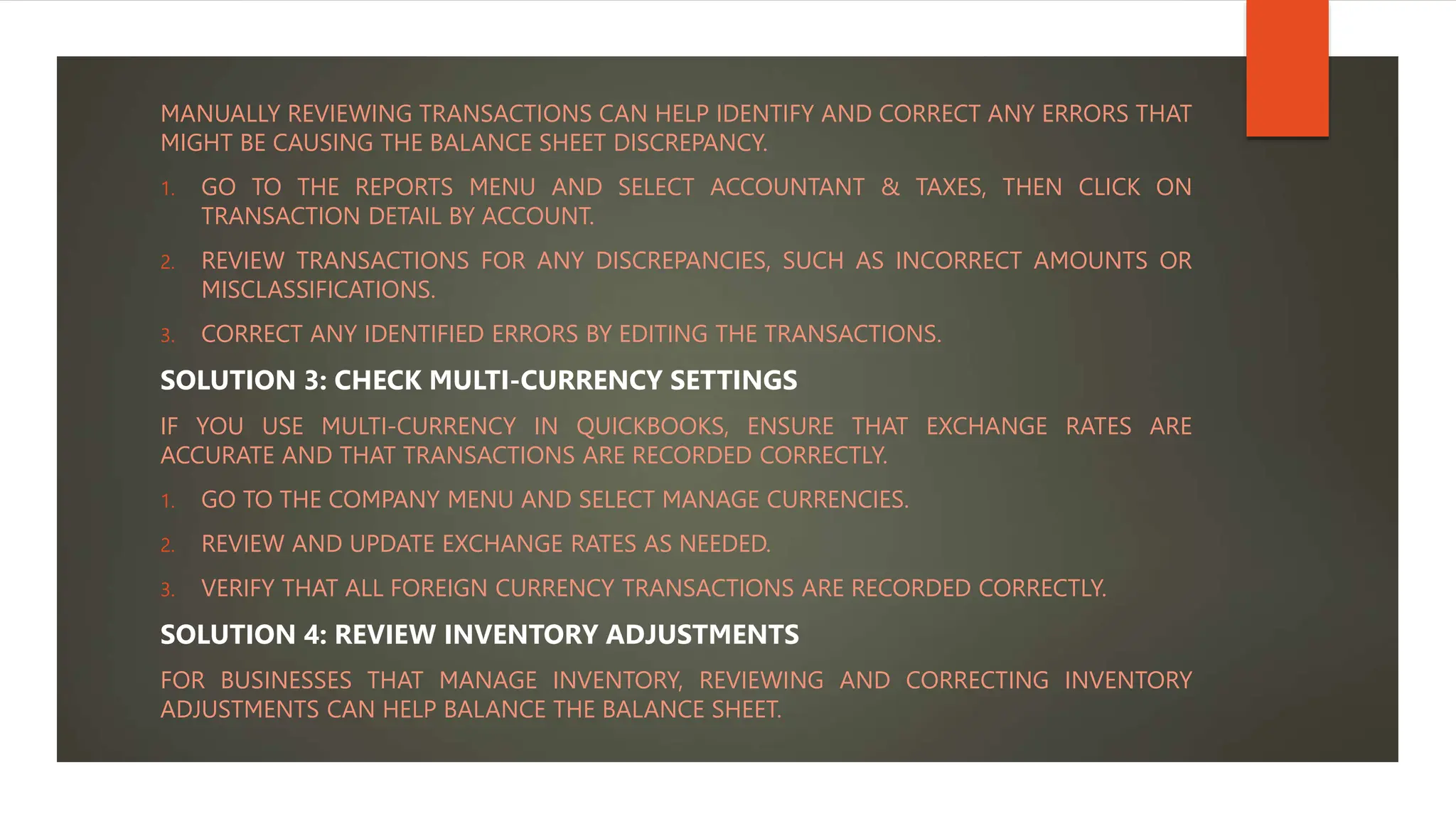 Fixing QuickBooks Balance Sheet Out of Balance: Essential Guide | PPTX