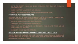 Fixing QuickBooks Balance Sheet Out of Balance: Essential Guide | PPTX
