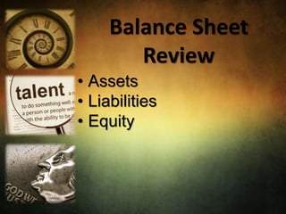 Balance Sheet Review | PPT