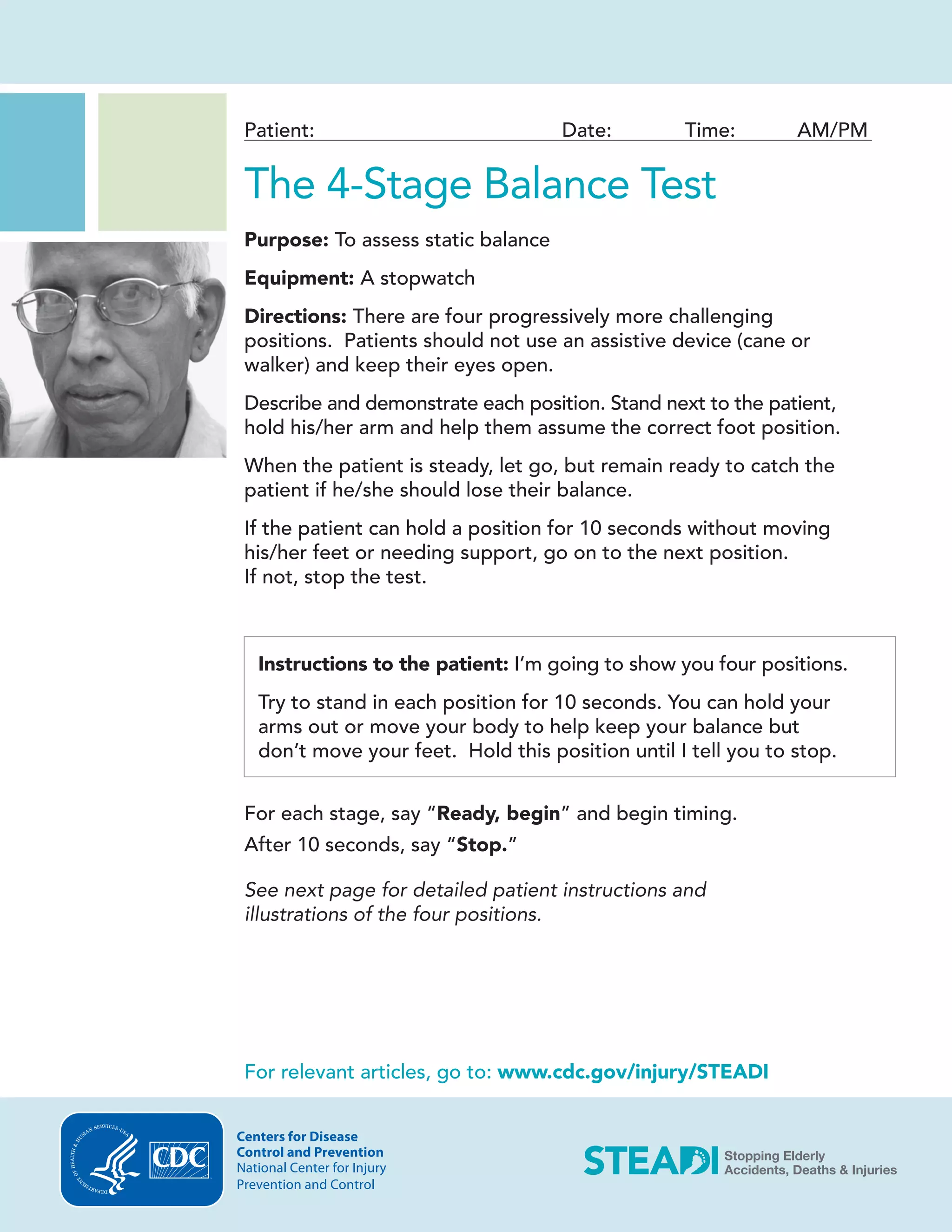 40sec Balance Test | PDF