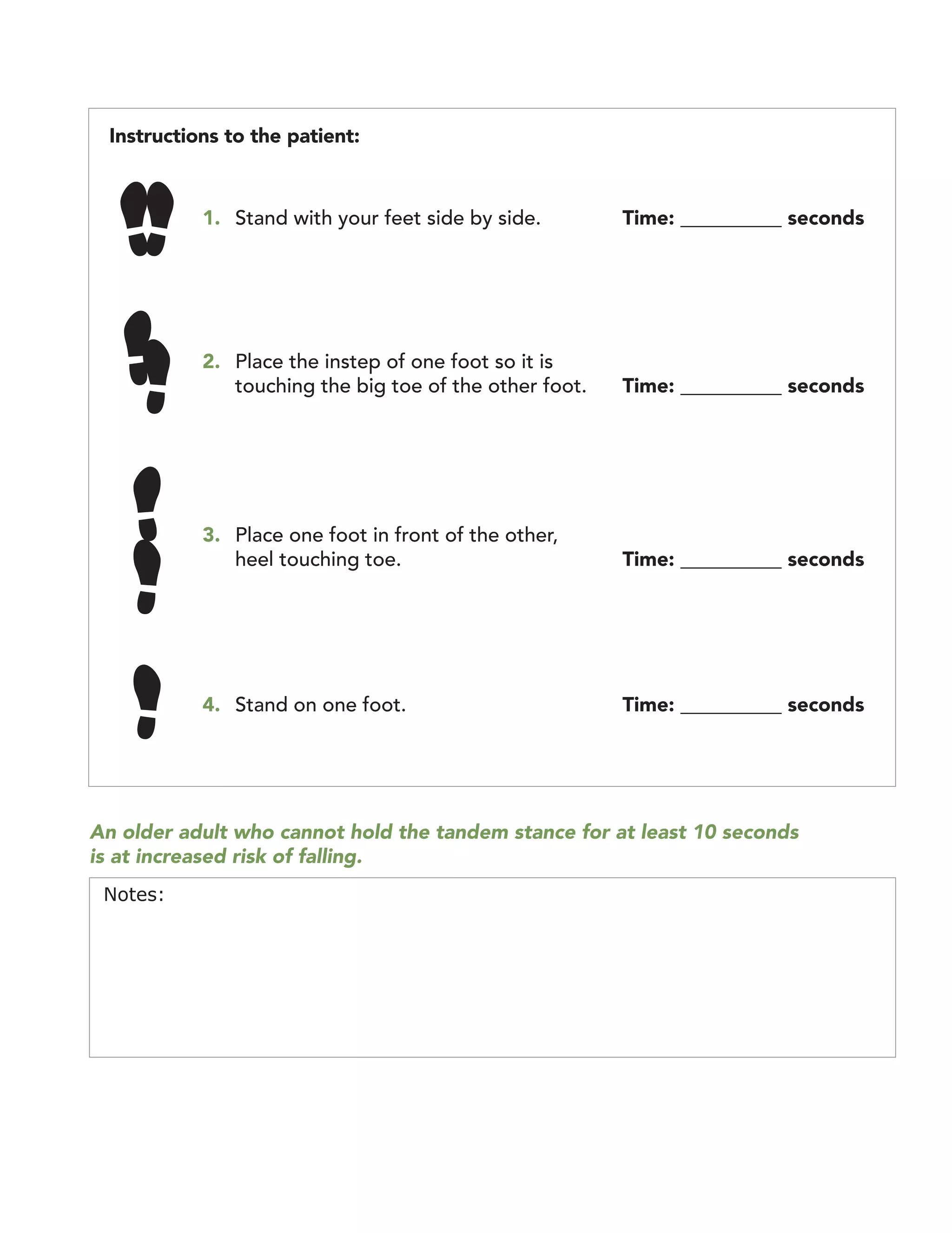 40sec Balance Test | PDF
