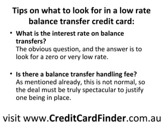 Balance transfer credit cards guide | PPT