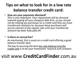 Balance transfer credit cards guide | PPT