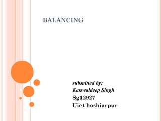Balancing | PPT