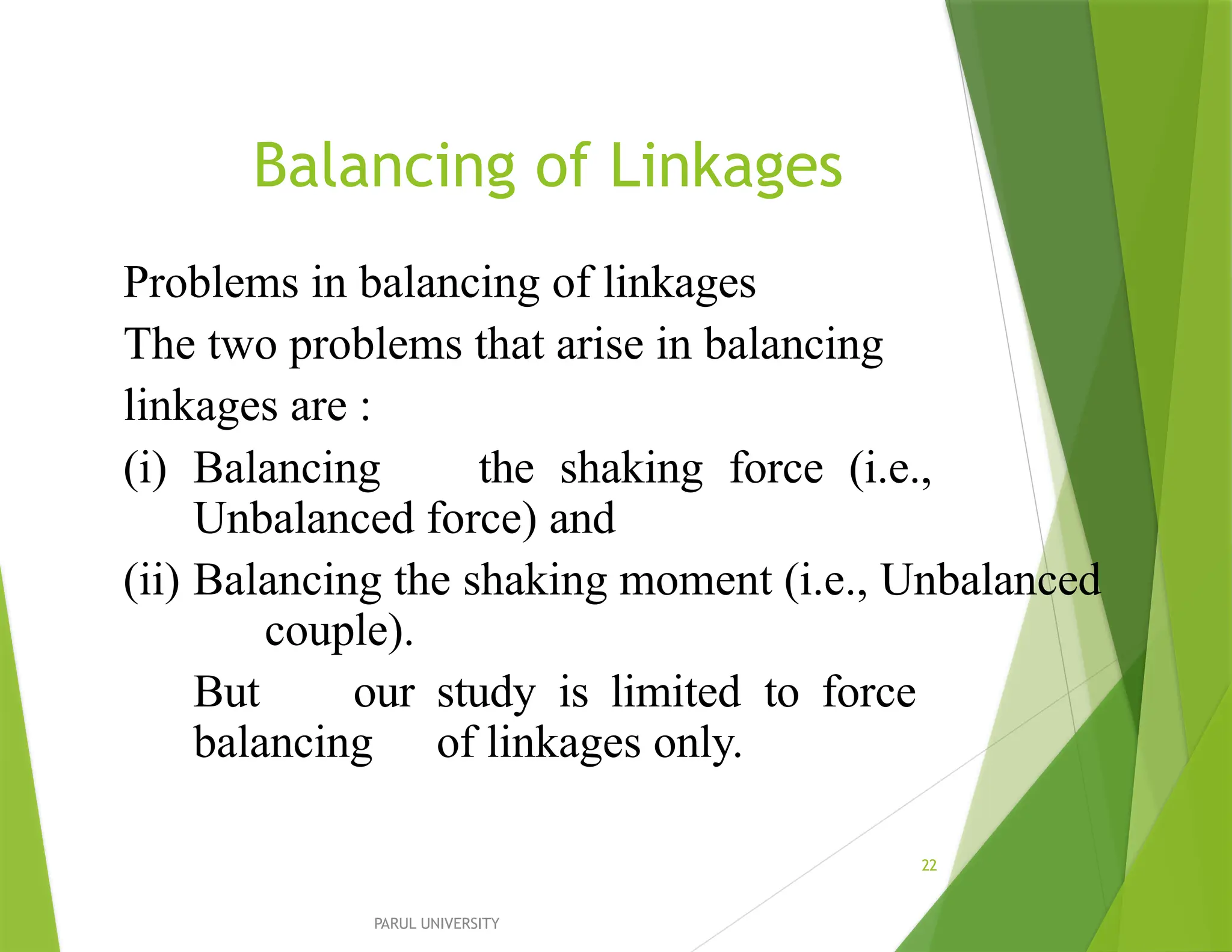 types of balancing in dynamics of machine | PPT