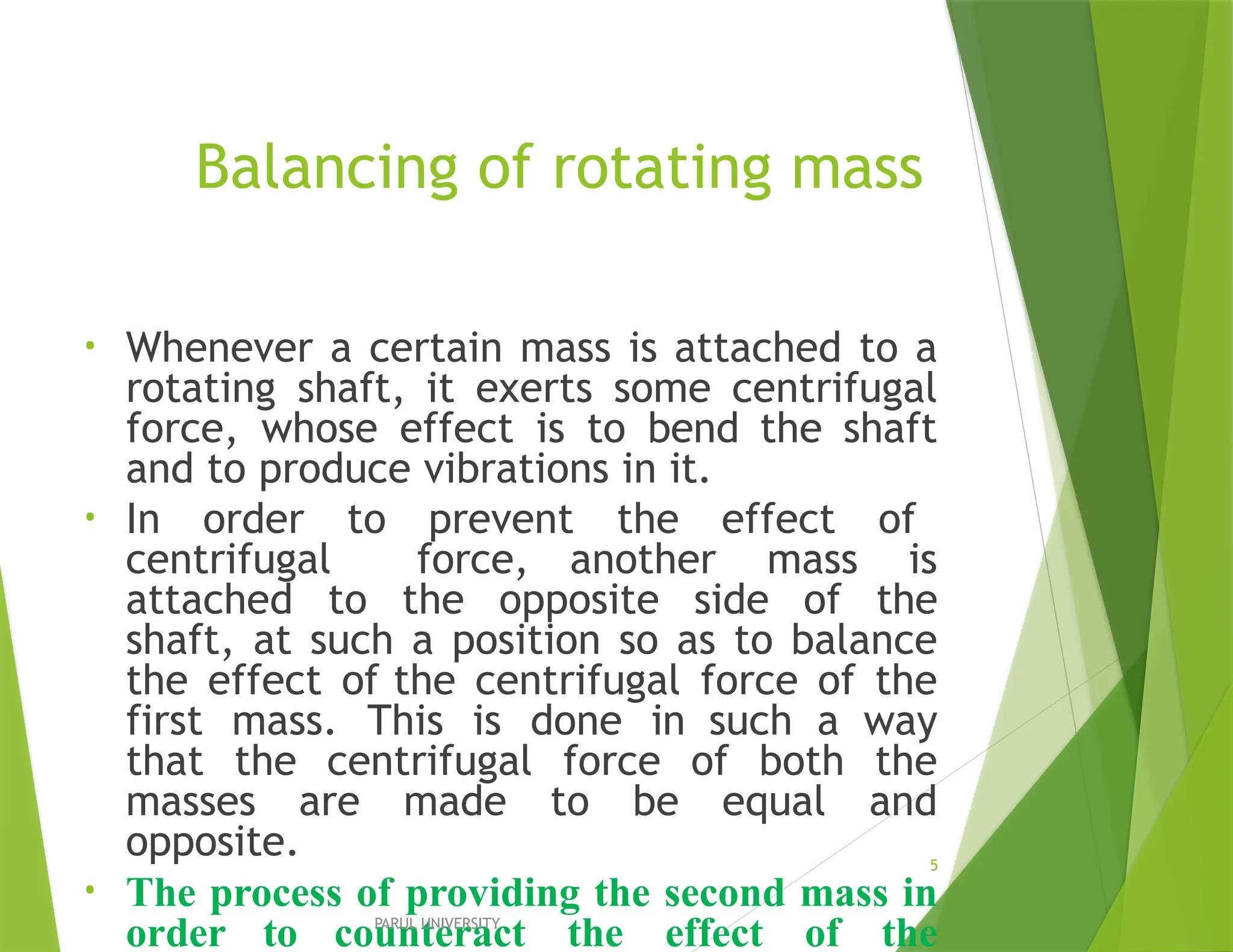 types of balancing in dynamics of machine | PPT
