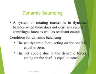types of balancing in dynamics of machine | PPTX | Physics | Science