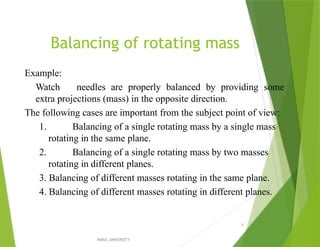 types of balancing in dynamics of machine | PPTX | Physics | Science