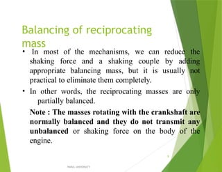 types of balancing in dynamics of machine | PPTX | Physics | Science