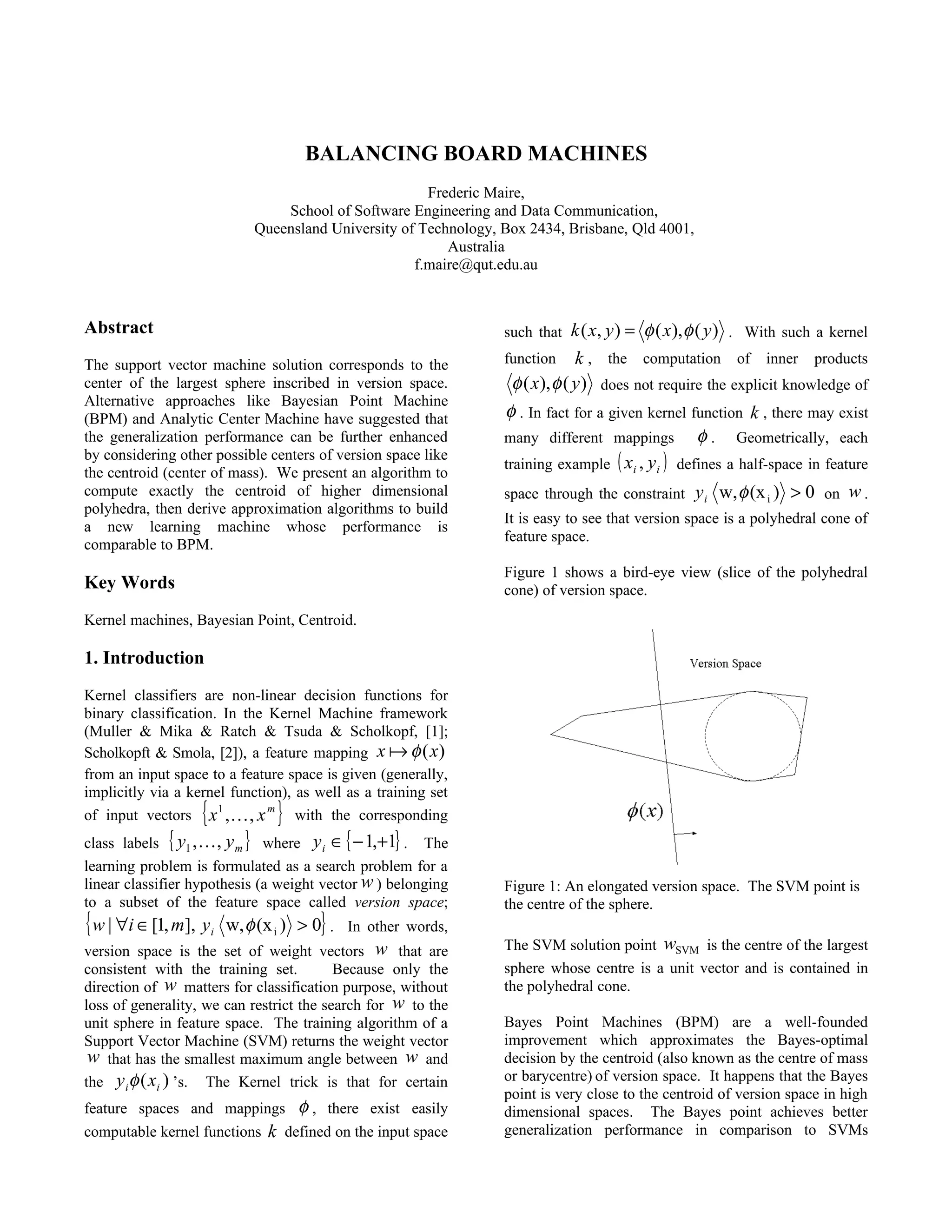 BALANCING BOARD MACHINES | DOC