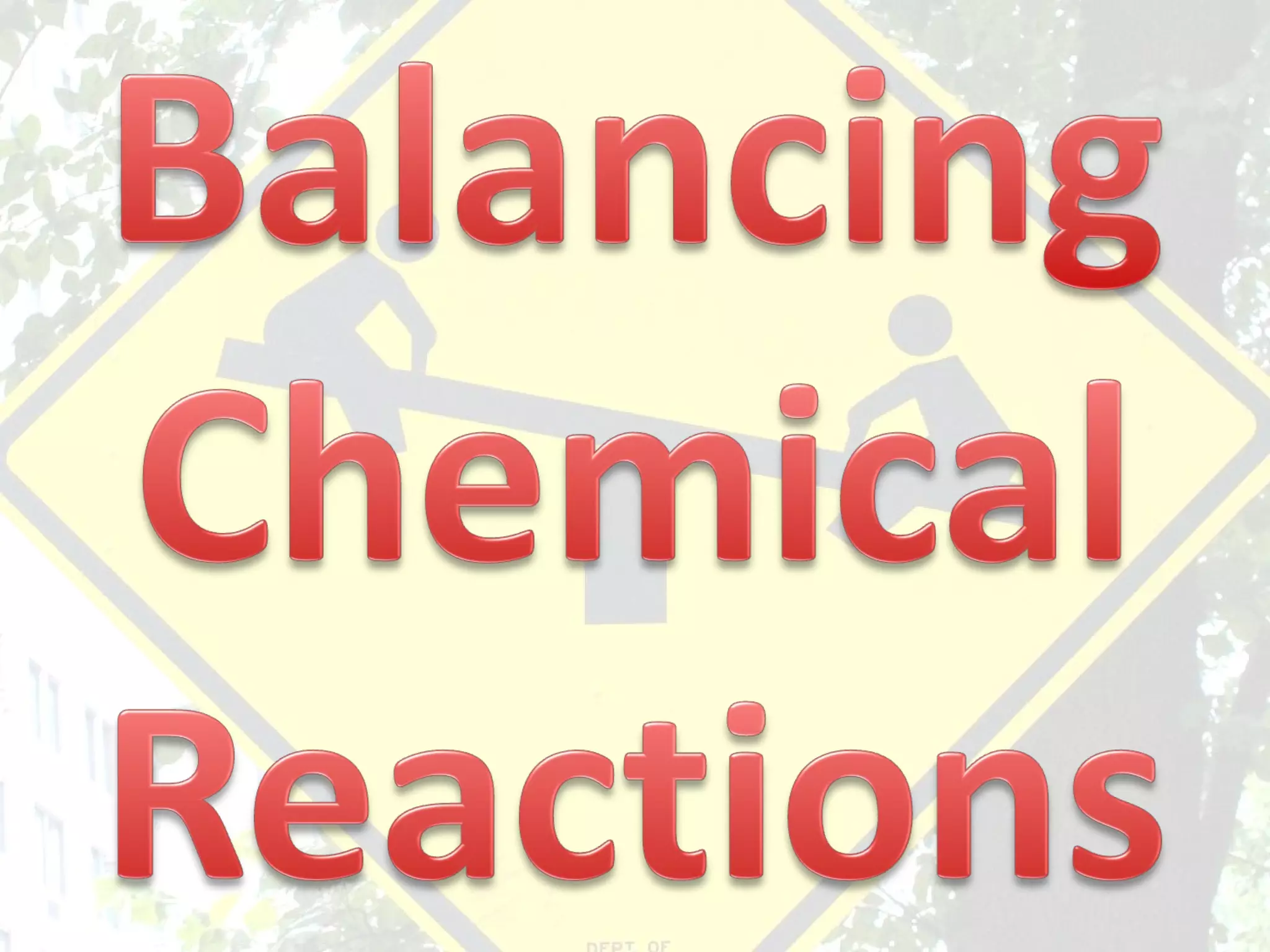Balancing Chemical Rx | PPT