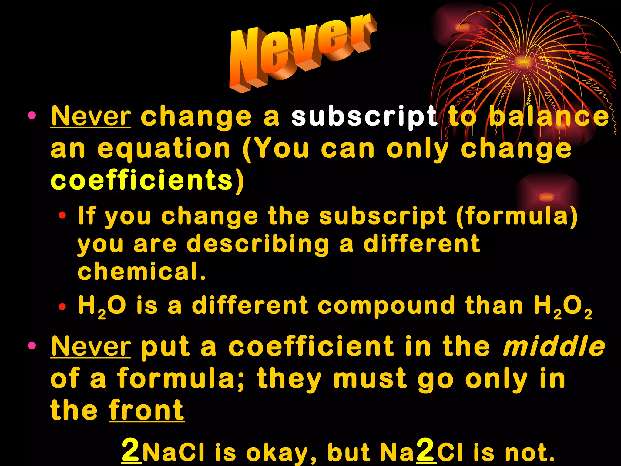Balancing and reaction types | PPT