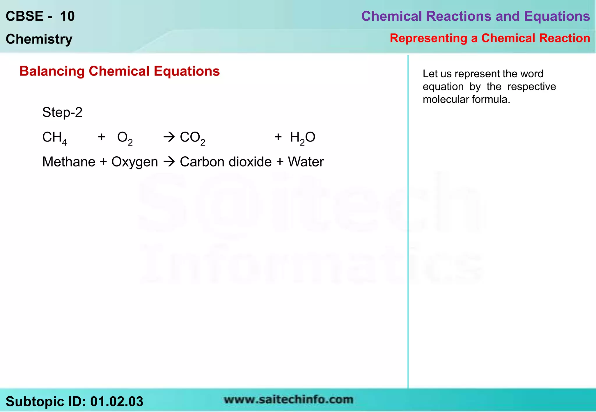 Balancing chemical equation | PPTX | Chemistry | Science
