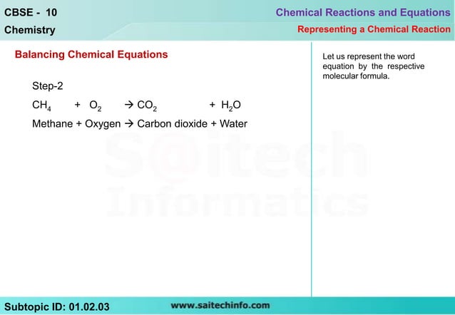Balancing chemical equation | PPTX | Chemistry | Science