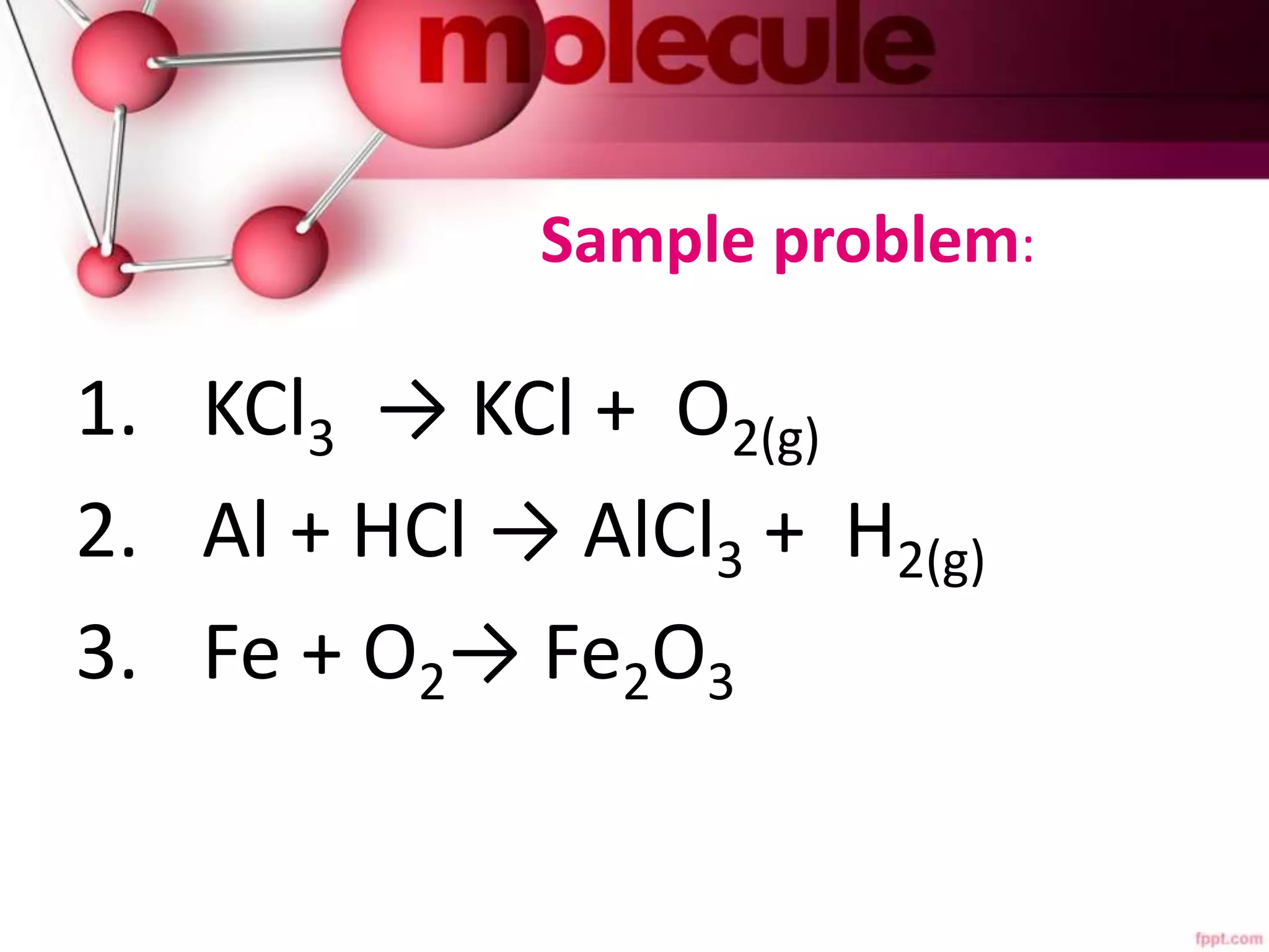 Balancing chemical equation | PPTX