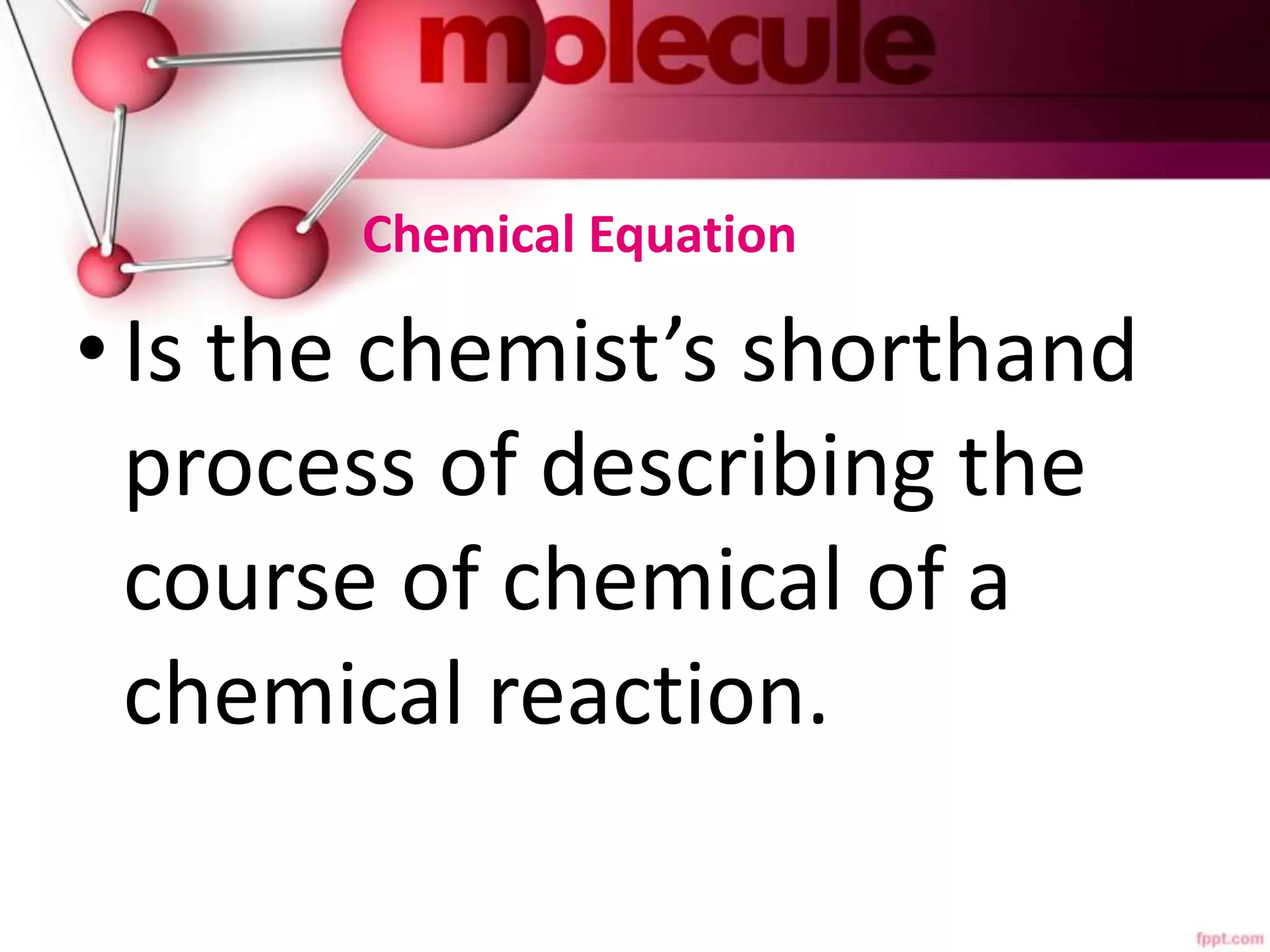 Balancing chemical equation | PPTX