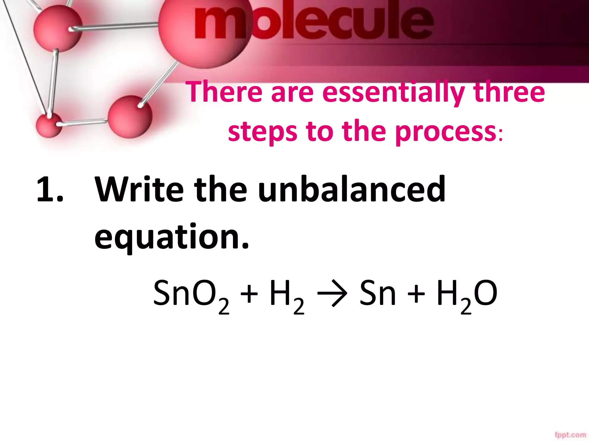 Balancing chemical equation | PPTX
