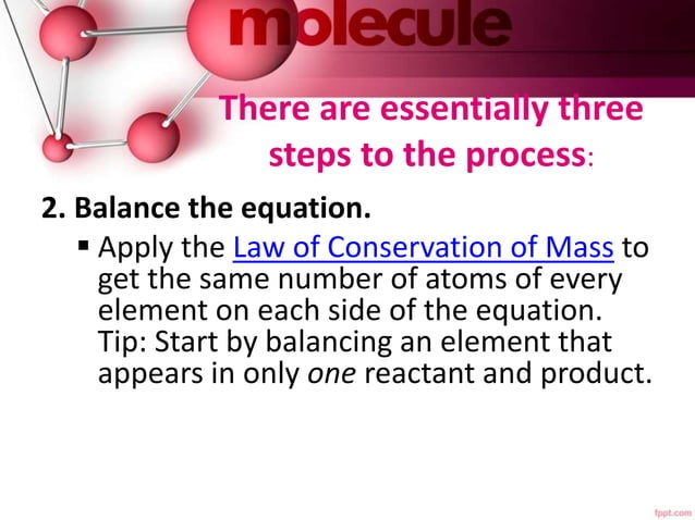 Balancing chemical equation | PPTX