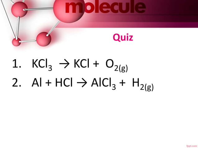 Balancing chemical equation | PPTX
