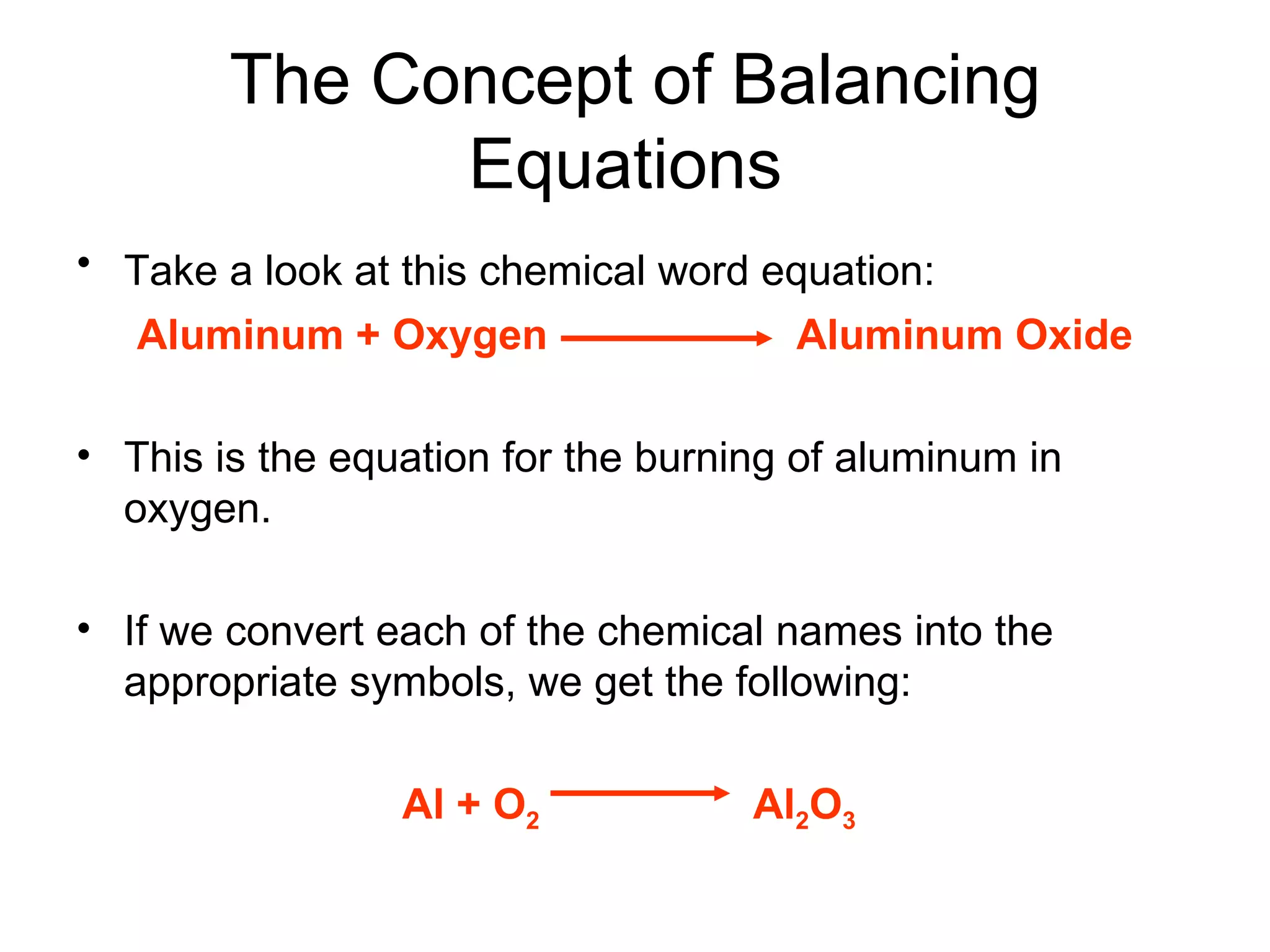 Balancing Chemical Equations 1 | PPT