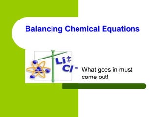 BalancingChemical Equations and Law of Conservation of Mass | PPT