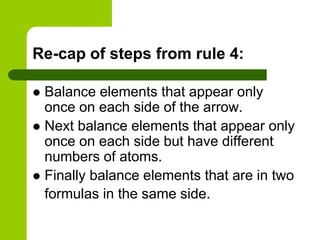 BalancingChemical Equations and Law of Conservation of Mass | PPT