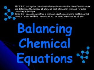 Balancing chemical equations notes | PPT