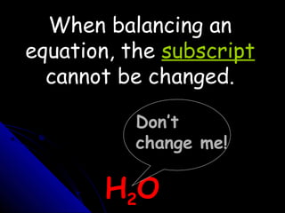 Balancing chemical equations notes | PPT