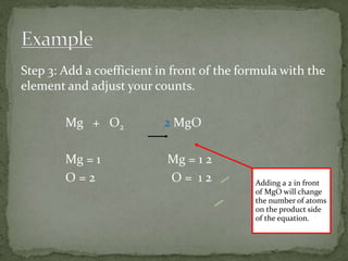 Balancing Chemical Equations Powerpoint General Chemistry 1 | PPT